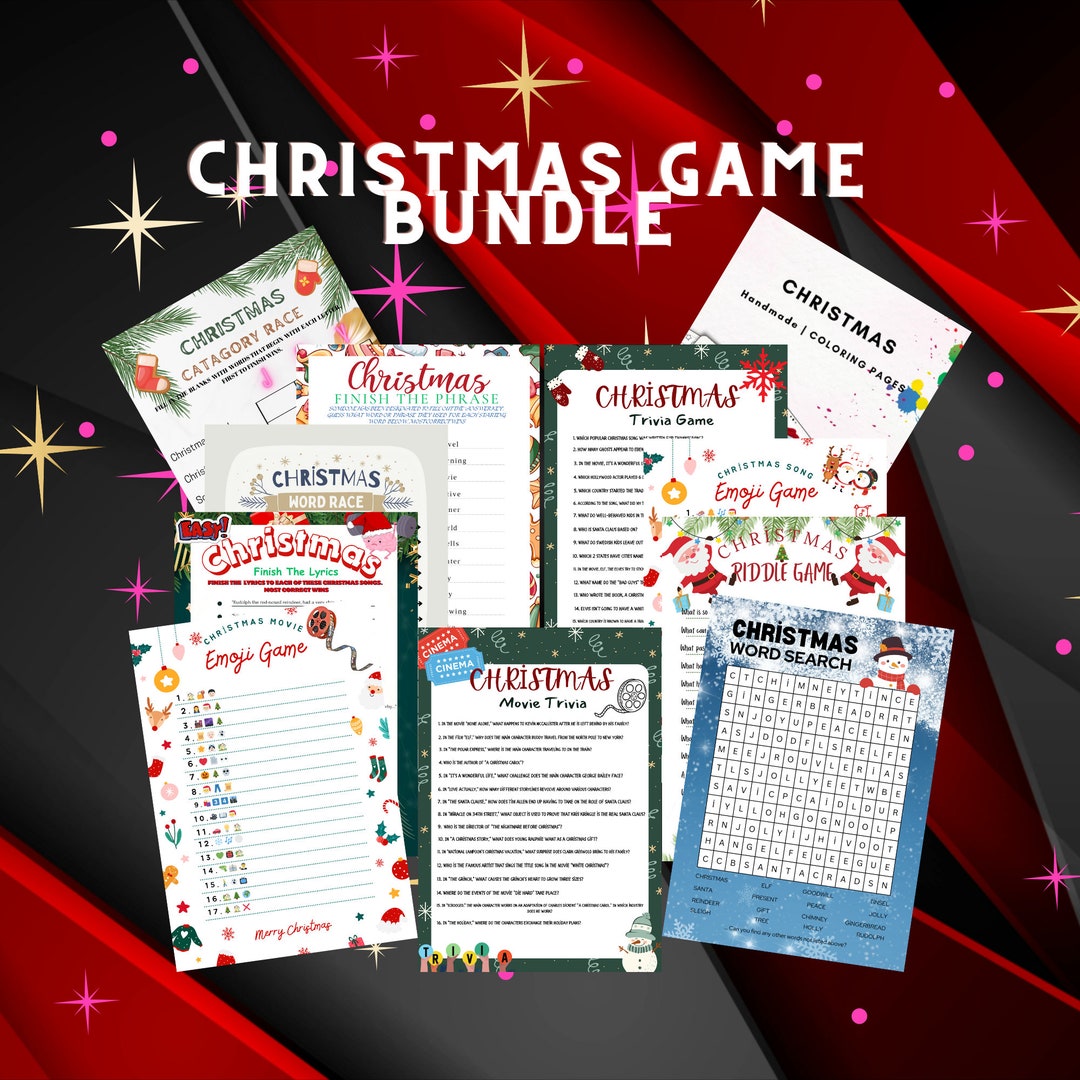 Christmas Game Bundle Christmas Party Games Christmas Games Printable ...