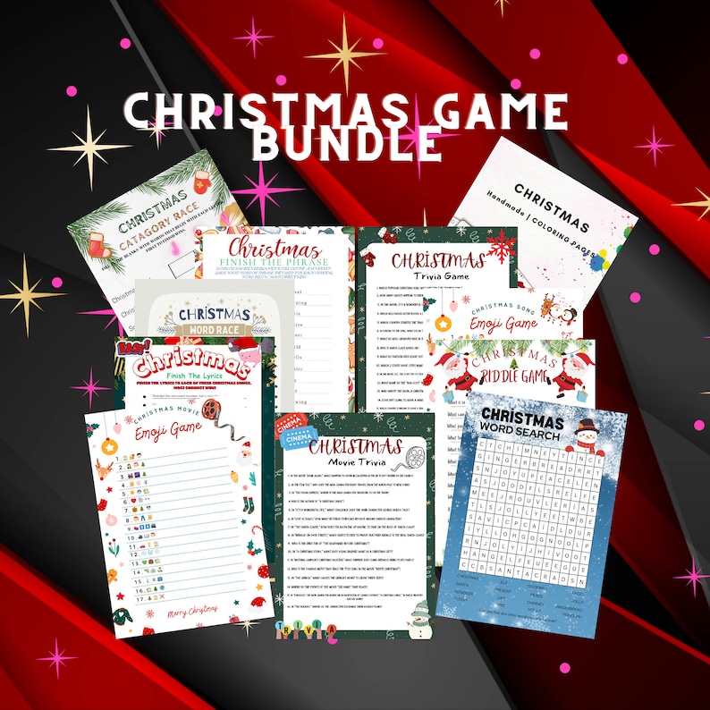 Christmas Game Bundle Christmas Party Games Christmas Games Printable ...