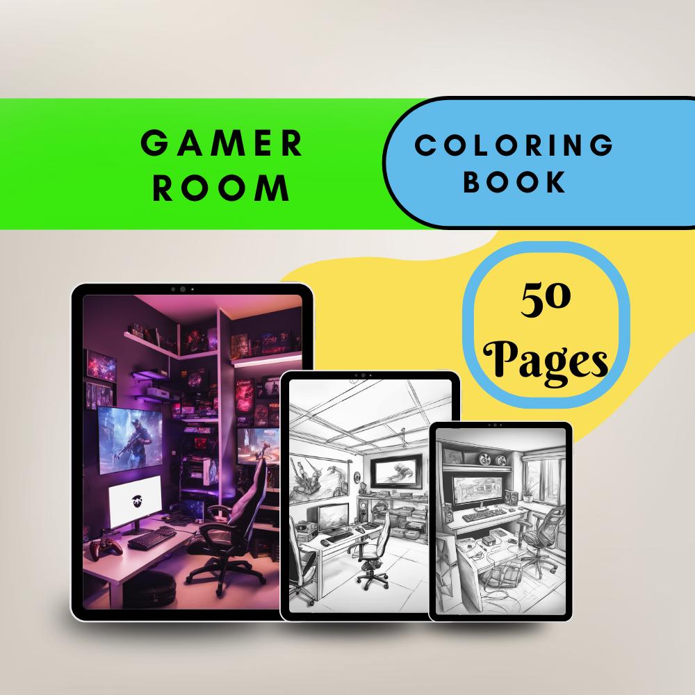 Gaming Coloring Pages, Gaming PDF, Gaming Printables, Gamer Coloring ...
