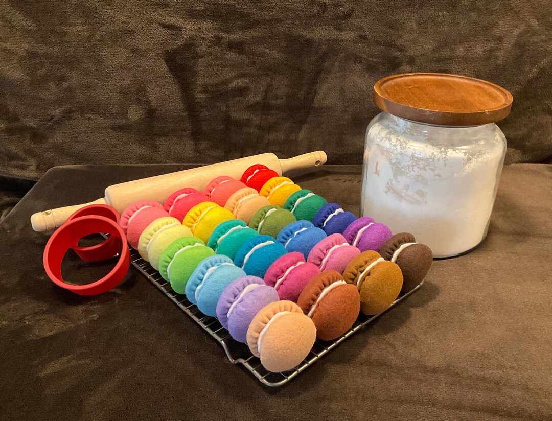 Felt Macarons, Felt Pretend Food, Pretend Food, Play Food - Etsy