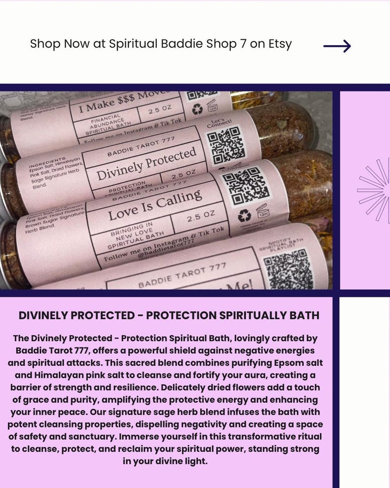 Spiritual Bath Salts, Aura Cleanser, All Natural Organic Magickal Bath ...