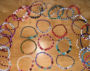 Friends Motto Glow Letters Beaded Bracelets - Etsy