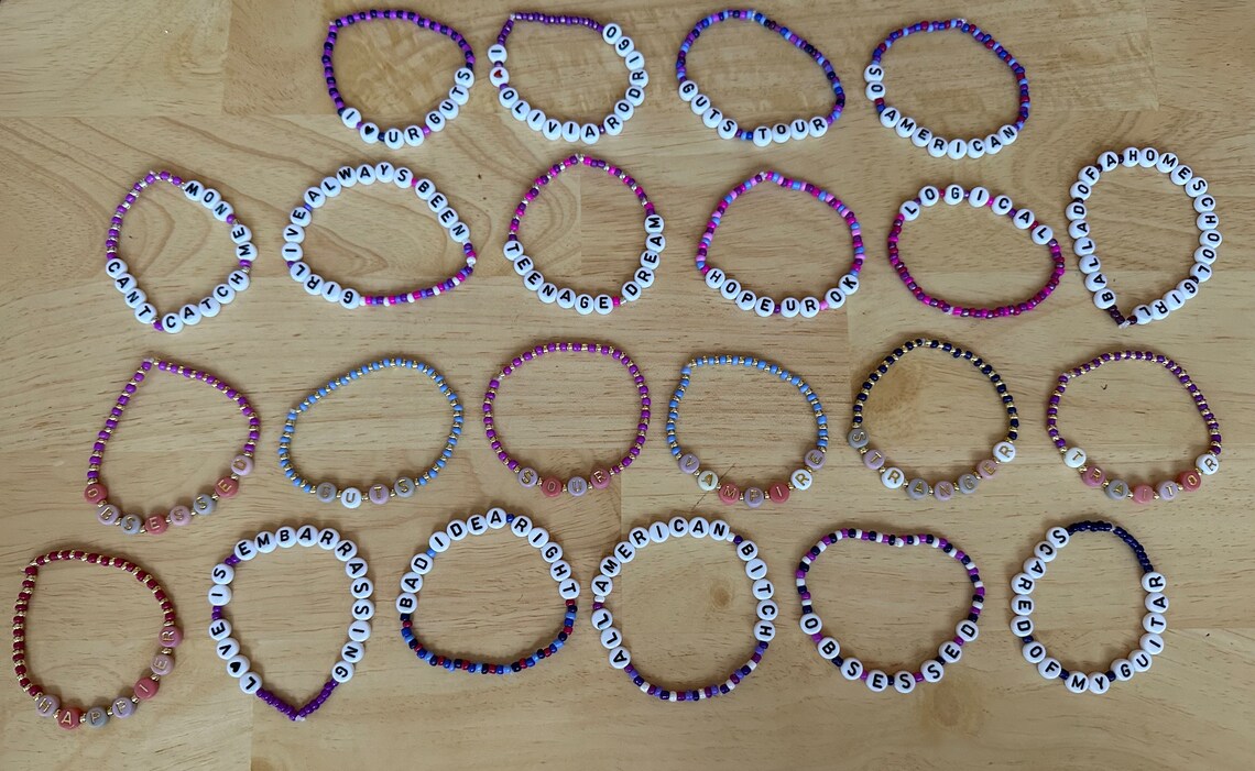 Olivia Rodrigo GUTS Tour Bracelets for Trading at Concerts - Etsy