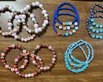 Friends Motto Glow Letters Beaded Bracelets - Etsy