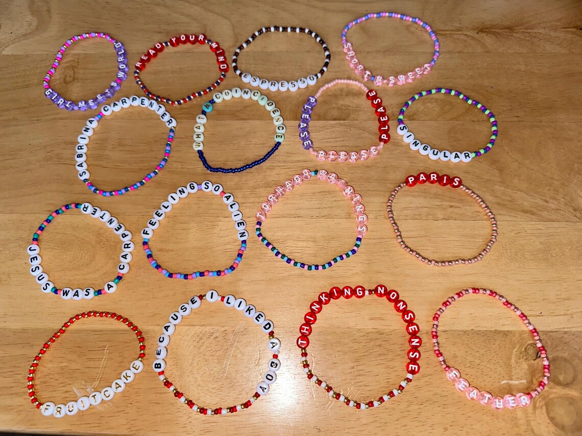 Sabrina Carpenter Short N Sweet Tour Beaded Friendship Bracelets - Etsy