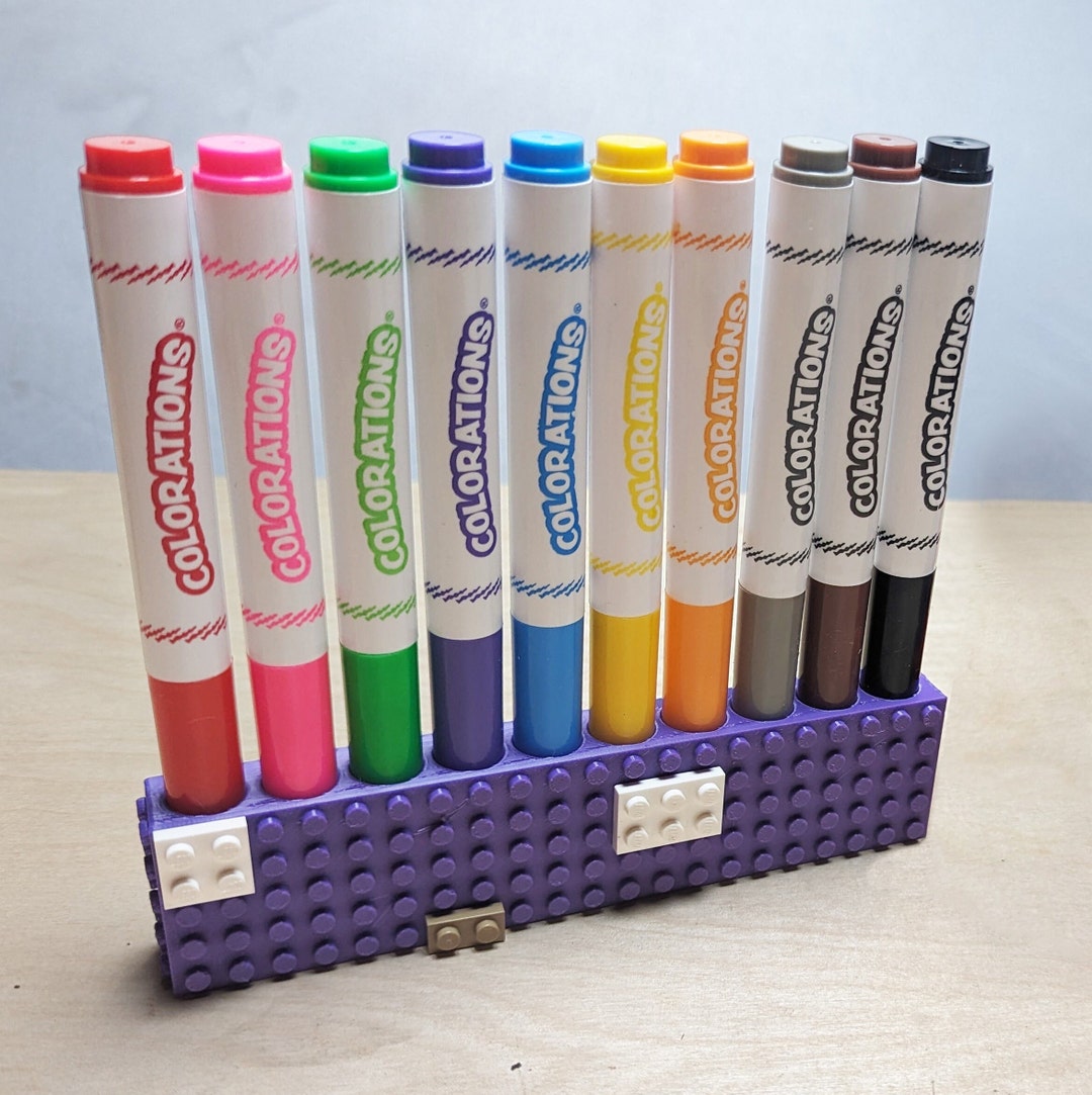Marker Saver Build LEGO Compatible Marker Holder for Crayola & Others ...