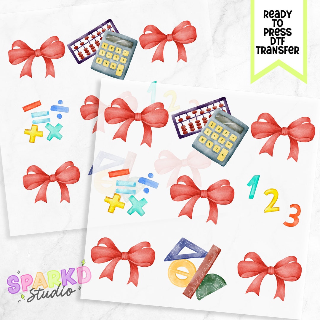 Coquette Math Teacher, Ready to Press Direct to Film Transfer, DTF Heat ...