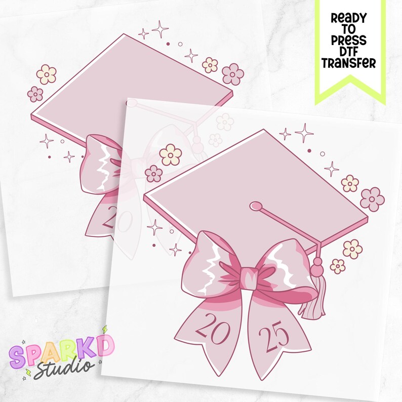 Coquette Graduation, Ready to Press Direct to Film Transfer, DTF Heat ...