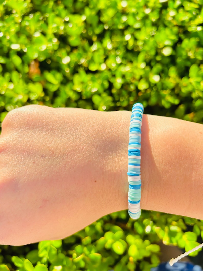 Preppy Clay Bead Bracelet - Etsy