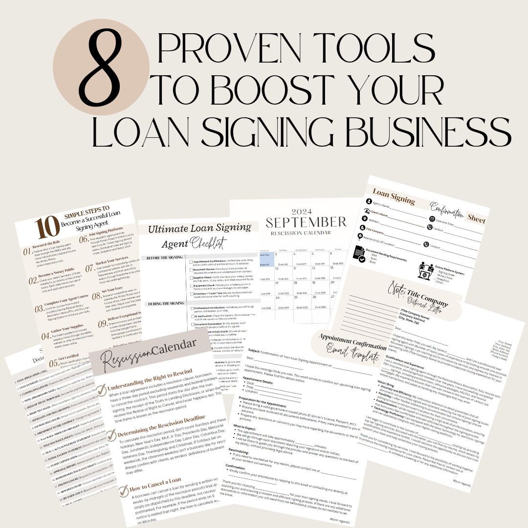 Boost Your Loan Signing Business With Editable Canva Templates ...