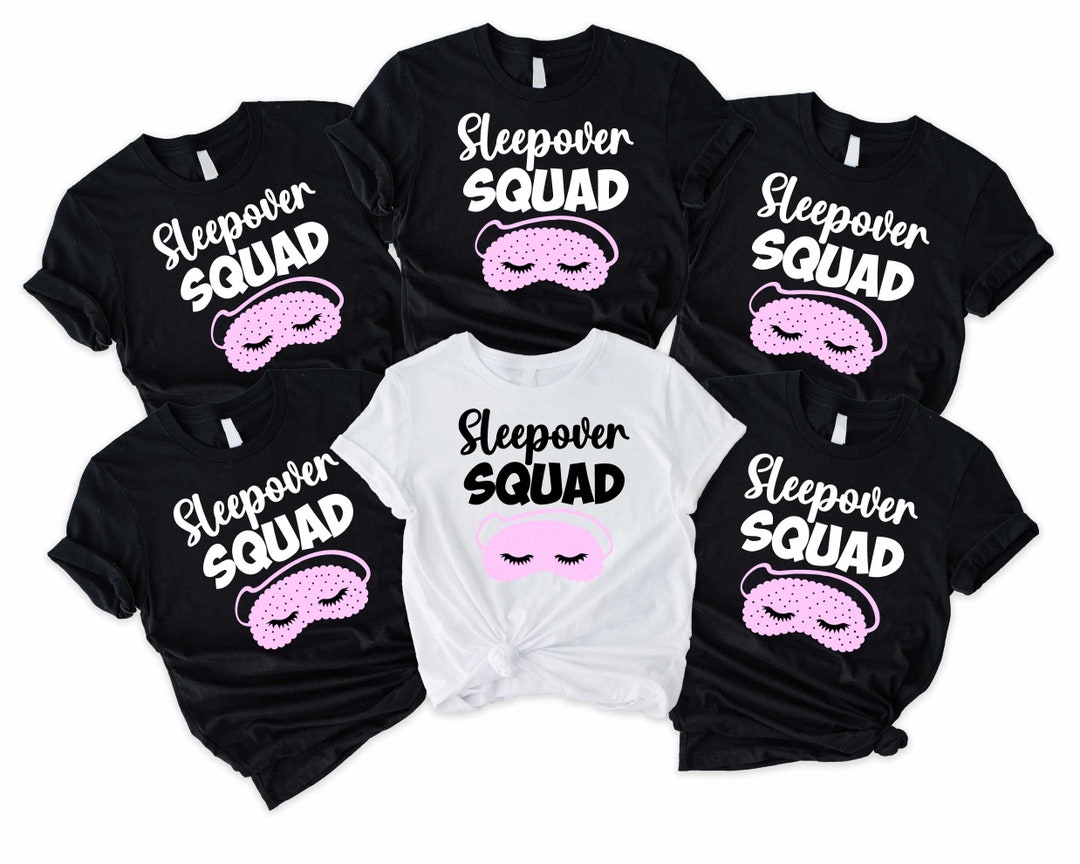 Sleepover Squad Shirts,sleepover Squad,sleepover Girls Birthday Party ...
