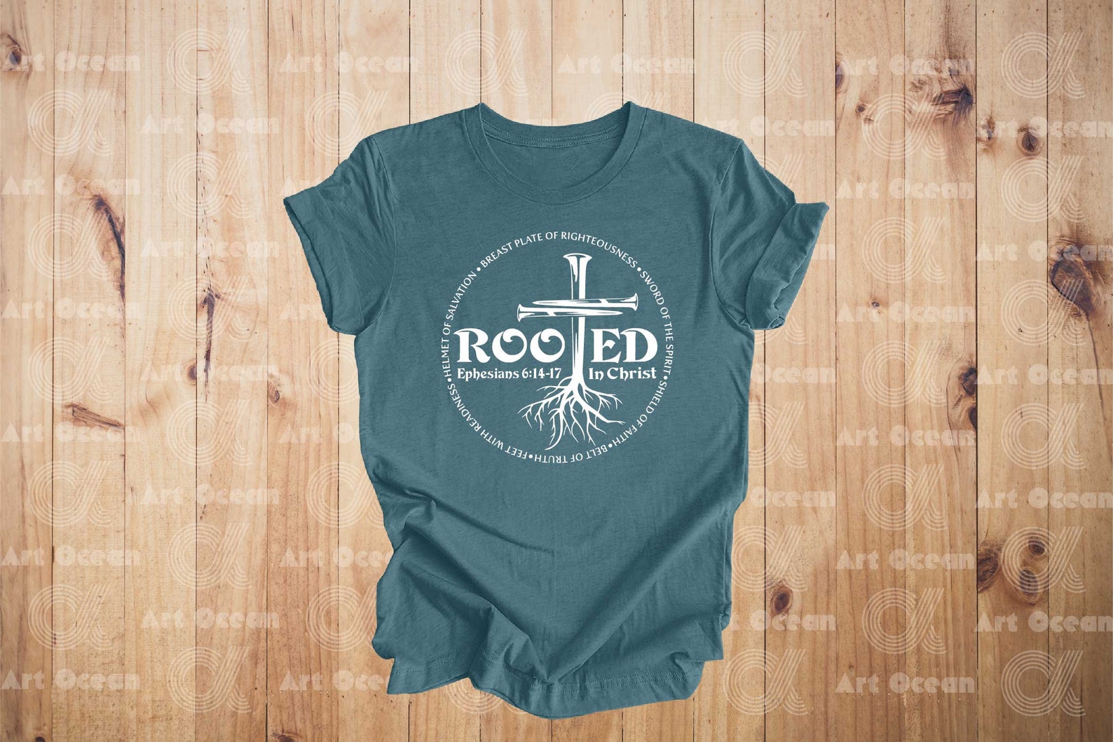 Rooted in Christ Shirt, Religious Shirt, Ephesians 6 14 17, Christian ...