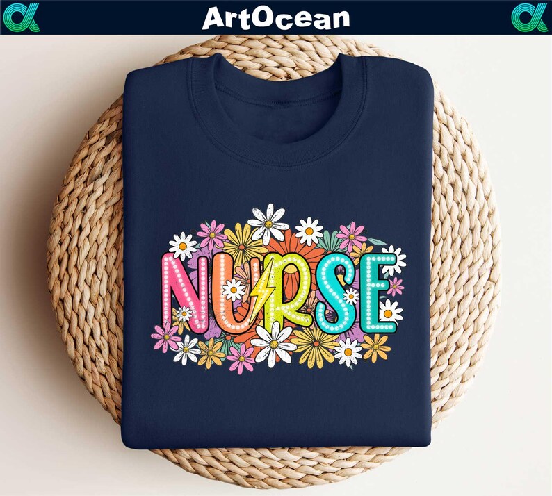 Floral Nurse Sweatshirt,new Nurse Gift,nurse Appreciation,nursing ...