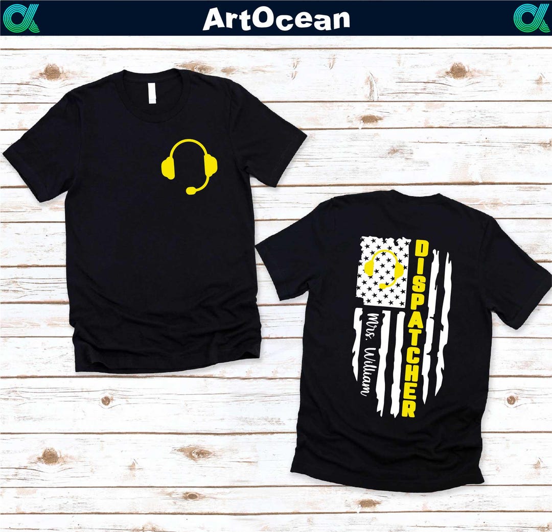 Custom Dispatcher American Flag Shirt, Dispatcher Appreciation Gift ...