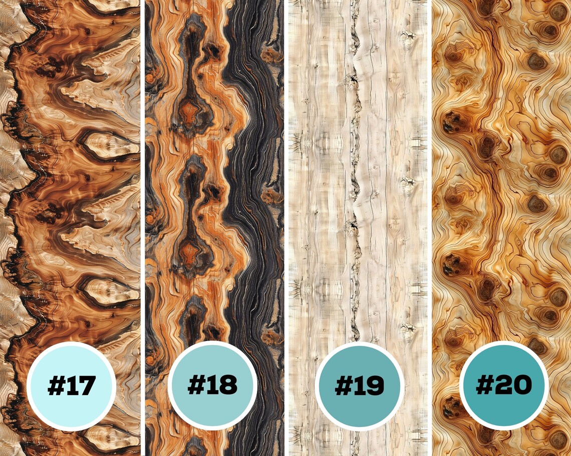 Wood Live Edge Digital Seamless Pattern Set 20 High Quality Printable ...