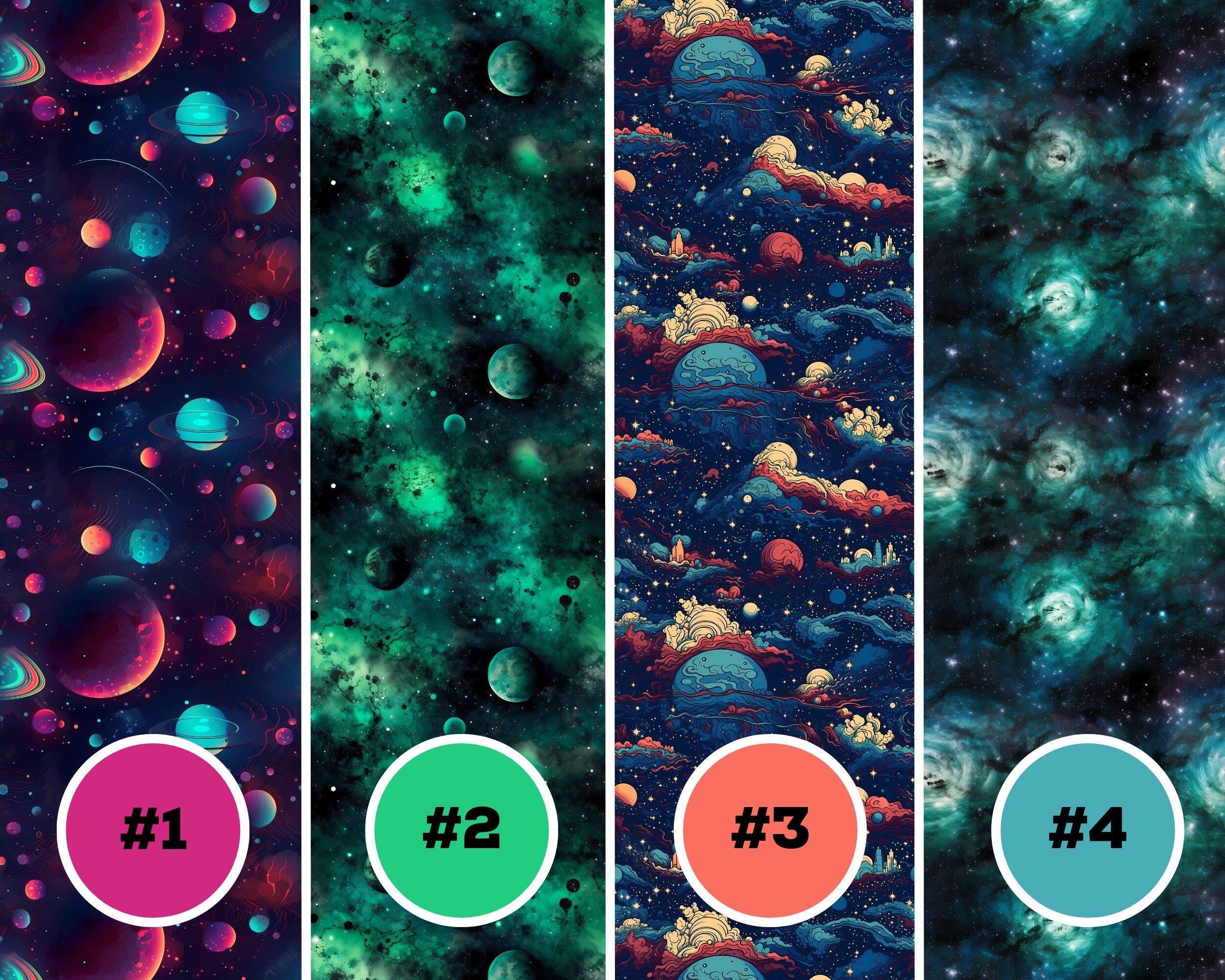 Galaxy Space Digital Seamless Pattern Set 20 High Quality - Etsy