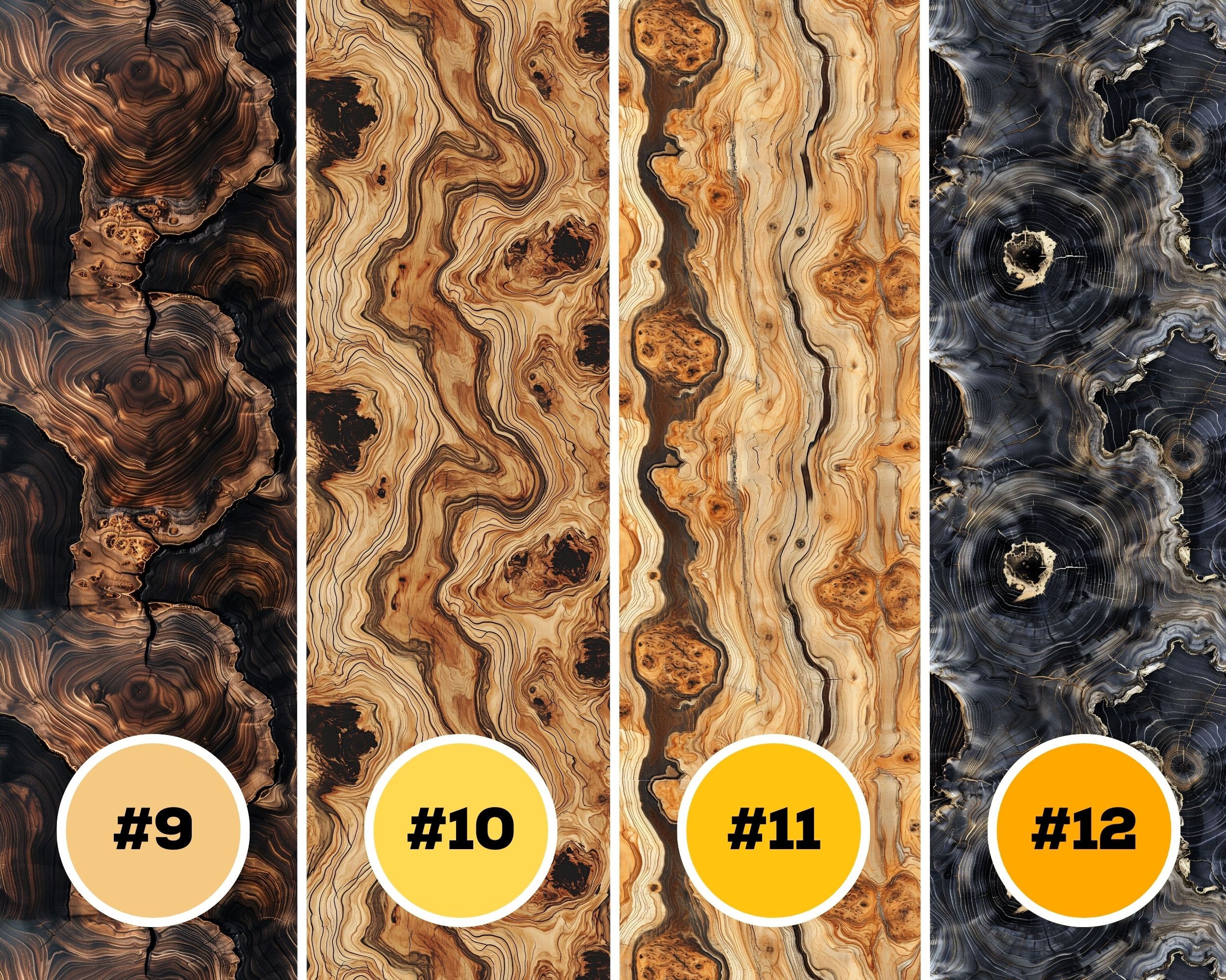 Wood Live Edge Digital Seamless Pattern Set 20 High Quality Printable ...