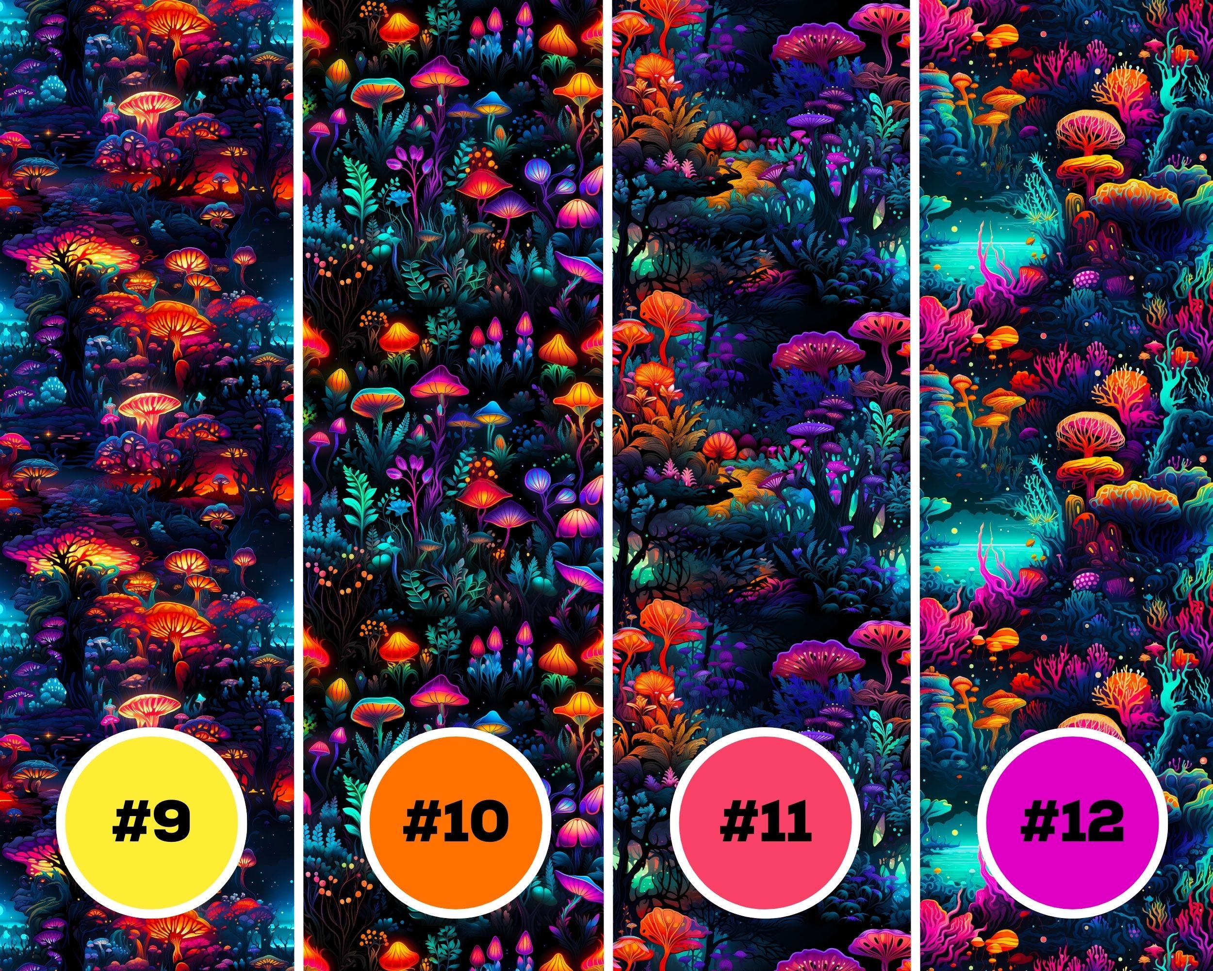 Blacklight Worlds Digital Seamless Pattern Set 20 High Quality ...