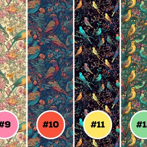 Bird & Floral Digital Seamless Pattern Set 20 High Quality Printable ...