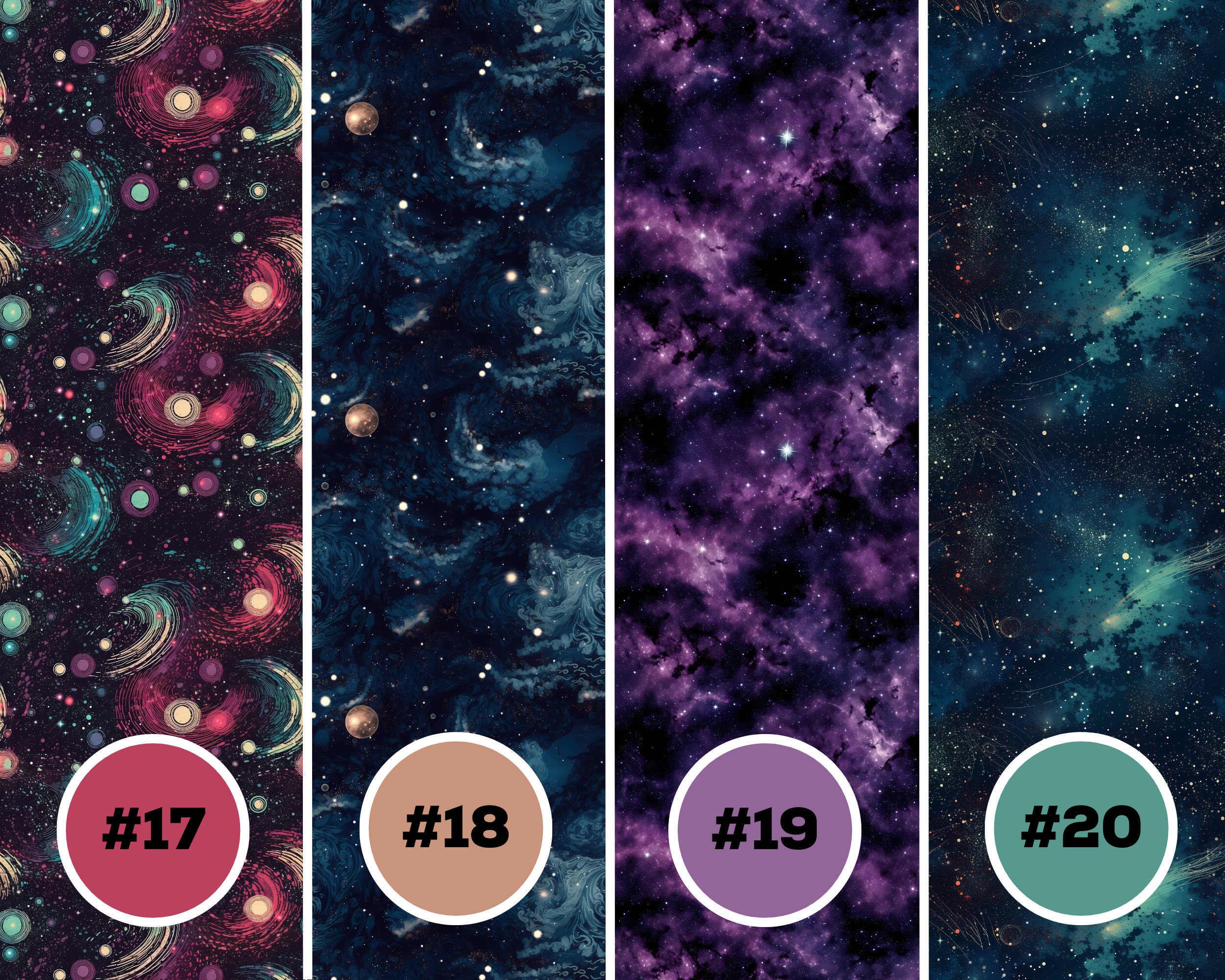 Galaxy Space Digital Seamless Pattern Set 20 High Quality - Etsy