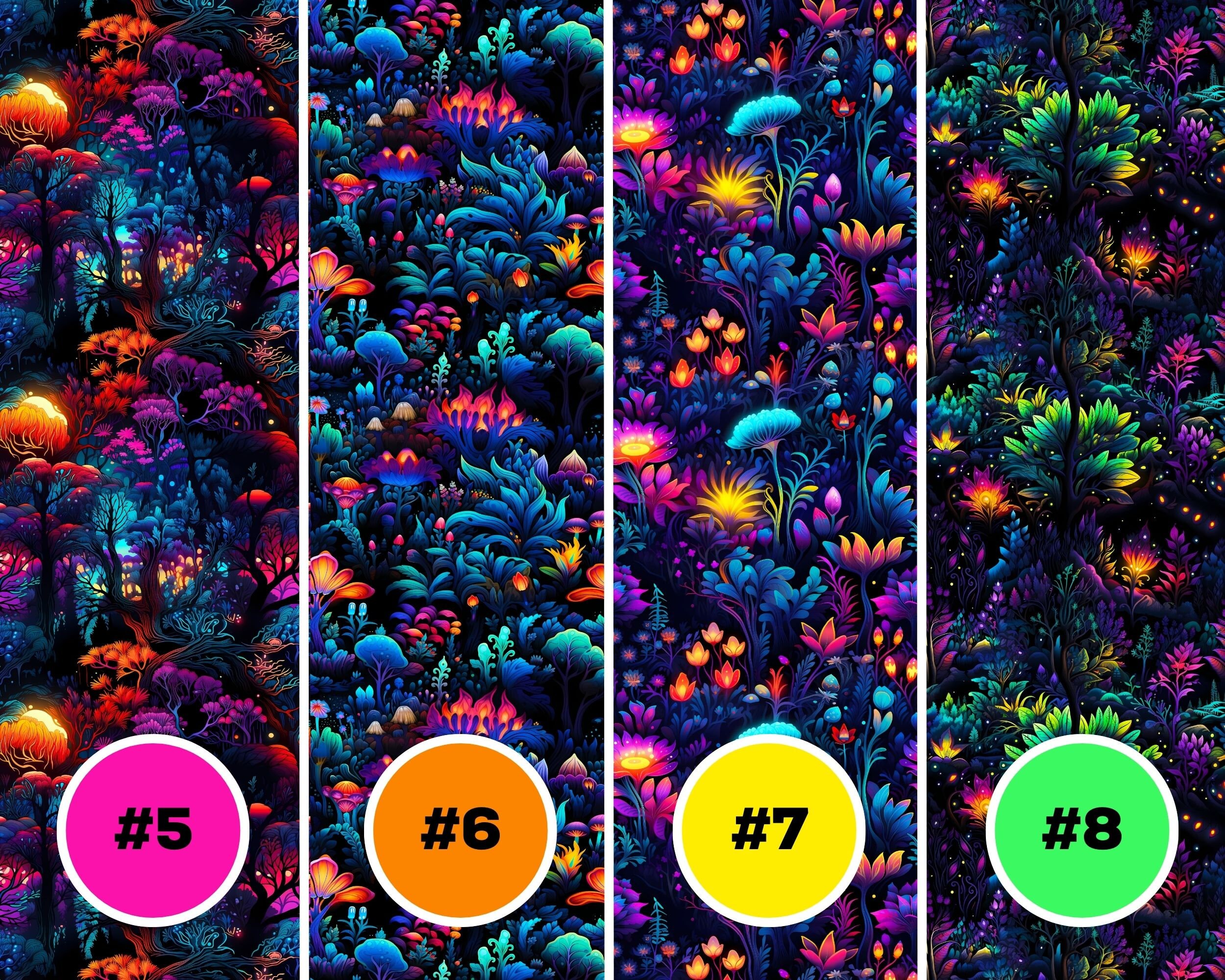 Blacklight Worlds Digital Seamless Pattern Set 20 High Quality ...