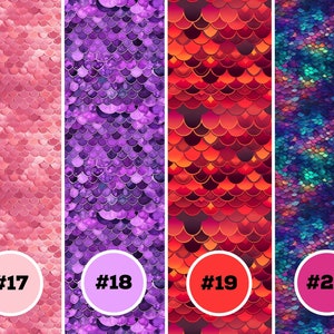 Mermaid Scales Digital Seamless Pattern Set 20 High Quality Printable ...