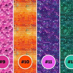 Mermaid Scales Digital Seamless Pattern Set 20 High Quality Printable ...