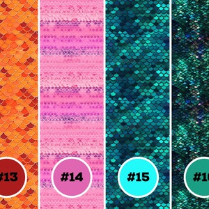 Mermaid Scales Digital Seamless Pattern Set 20 High Quality Printable ...