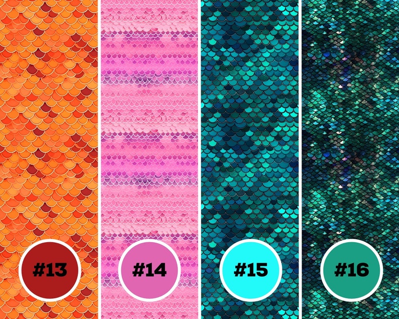 Mermaid Scales Digital Seamless Pattern Set 20 High Quality - Etsy