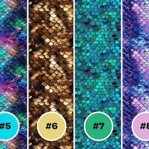 Mermaid Scales Digital Seamless Pattern Set 20 High Quality Printable ...