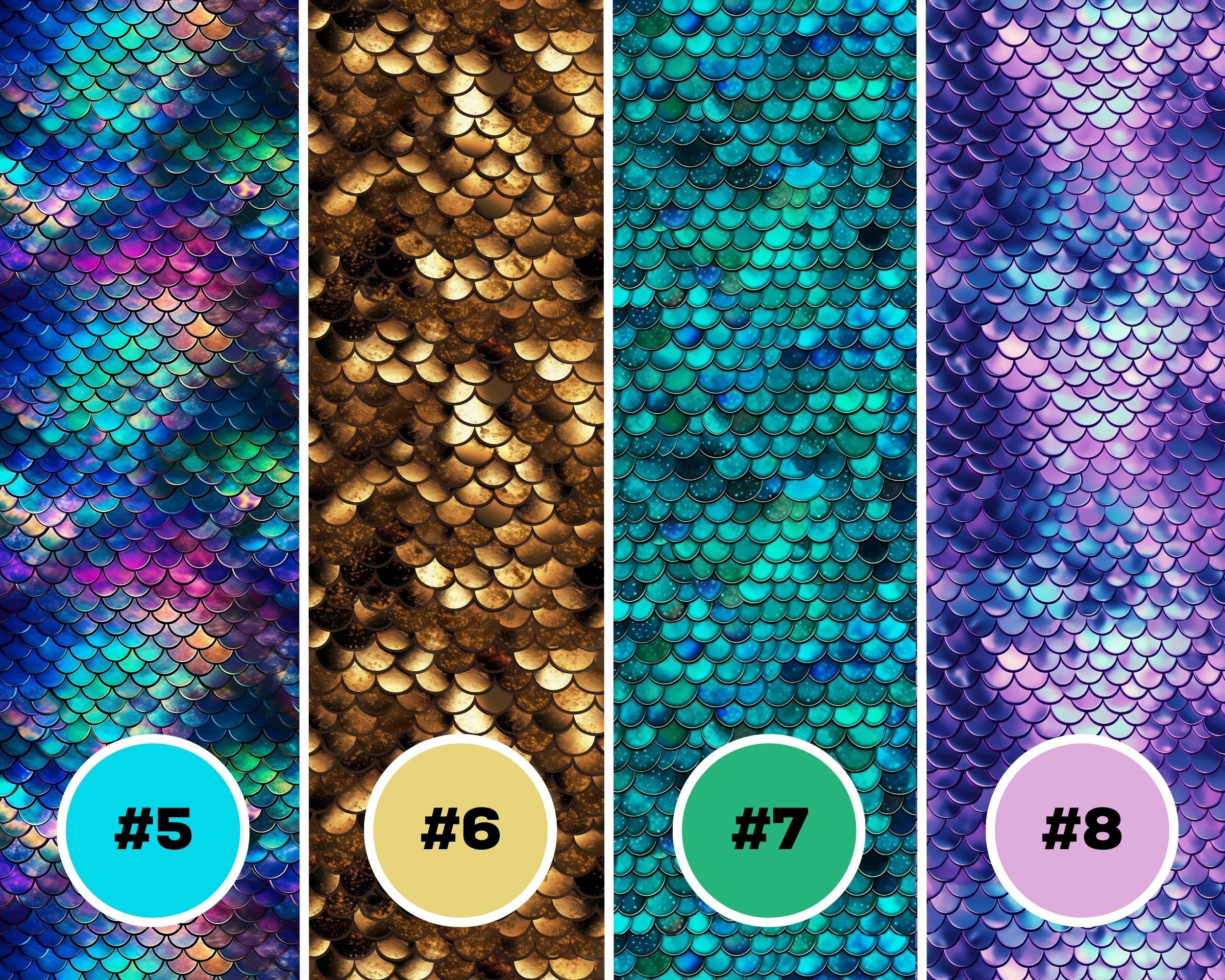 Mermaid Scales Digital Seamless Pattern Set 20 High Quality Printable ...