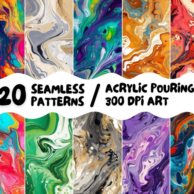 Acrylic Pour Cards - Etsy