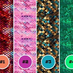 Mermaid Scales Digital Seamless Pattern Set 20 High Quality Printable ...