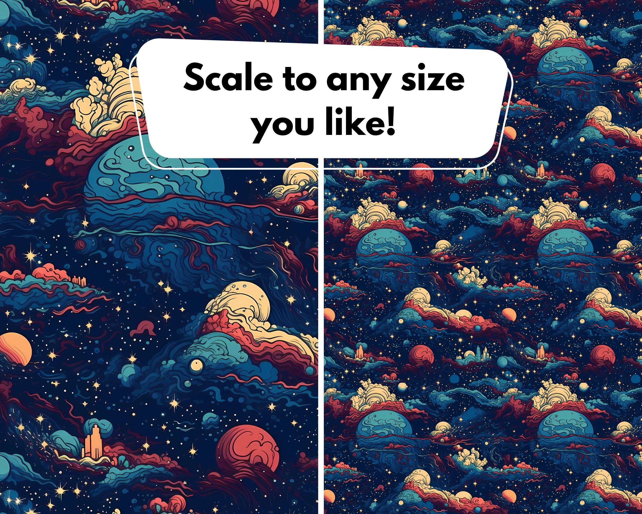 Galaxy Space Digital Seamless Pattern Set 20 High Quality - Etsy