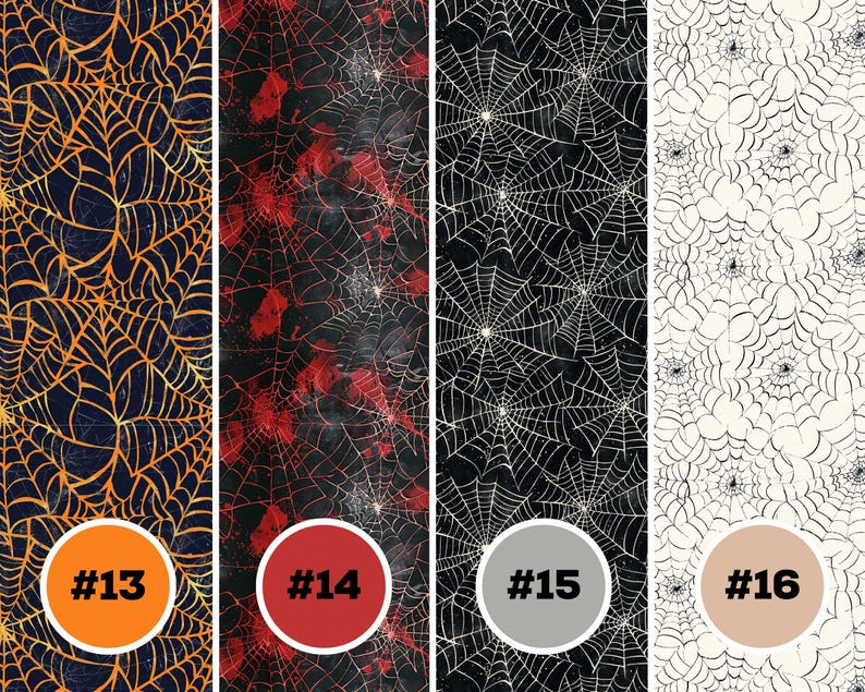 Spider Webs Digital Seamless Pattern Set 20 High Quality Printable ...