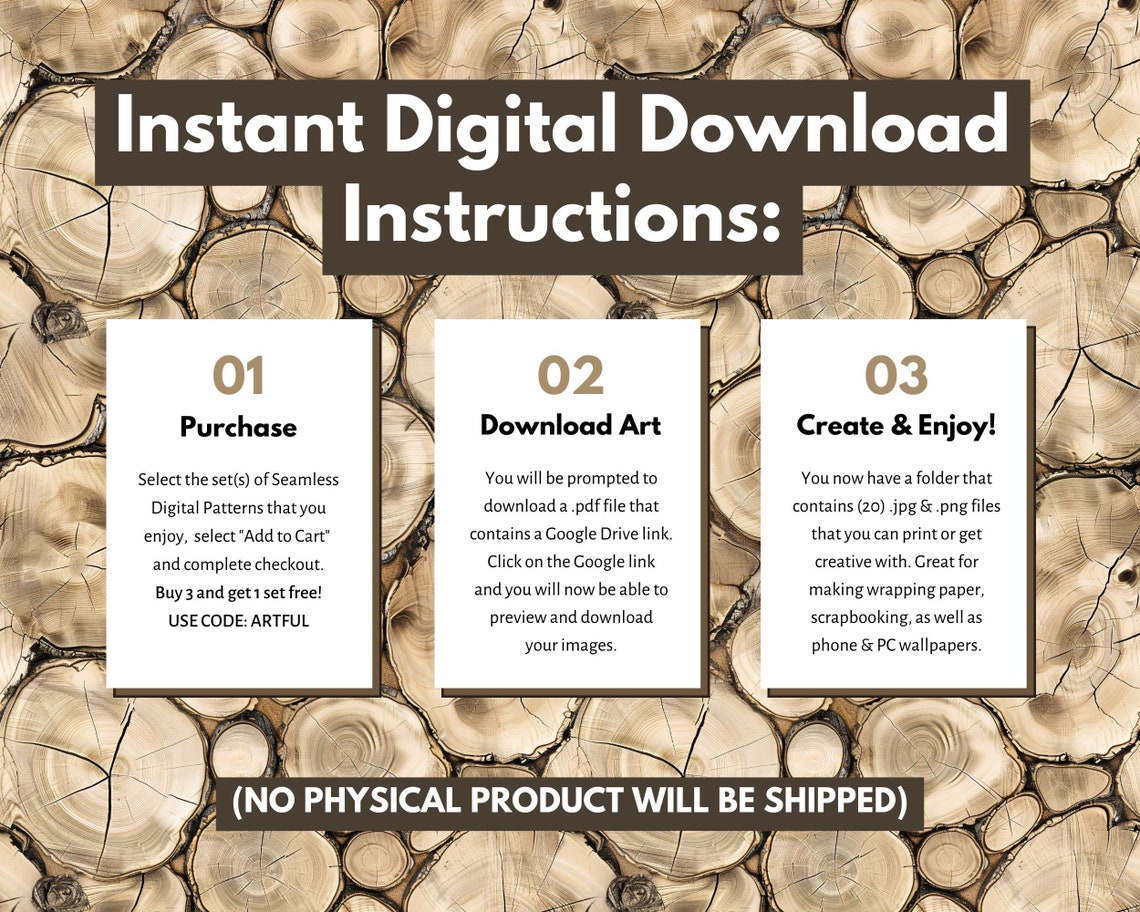 Wood Live Edge Digital Seamless Pattern Set 20 High Quality Printable ...