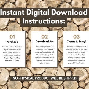 Wood Live Edge Digital Seamless Pattern Set 20 High Quality Printable ...