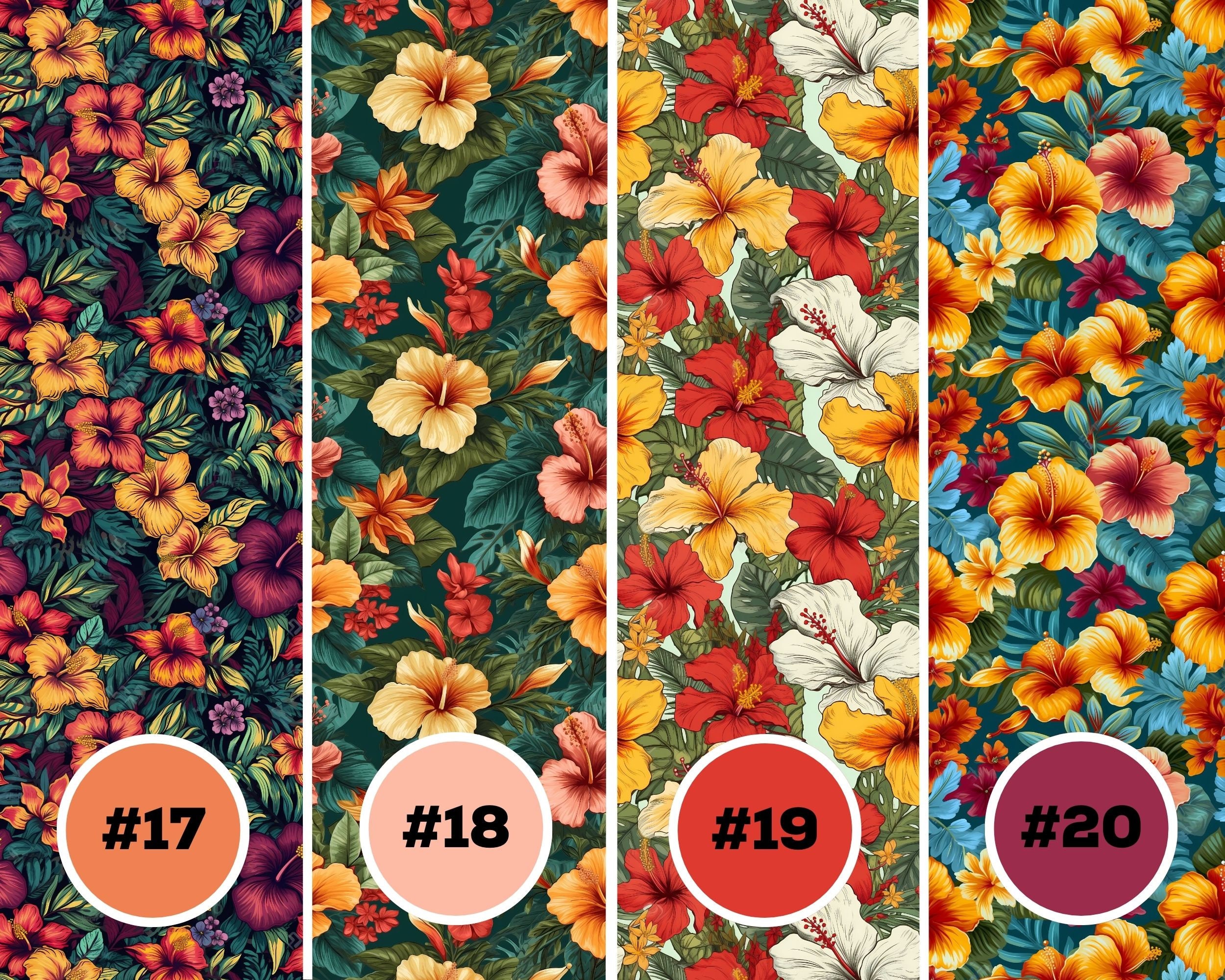 Hibiscus Plants Digital Seamless Pattern Set 20 High Quality - Etsy