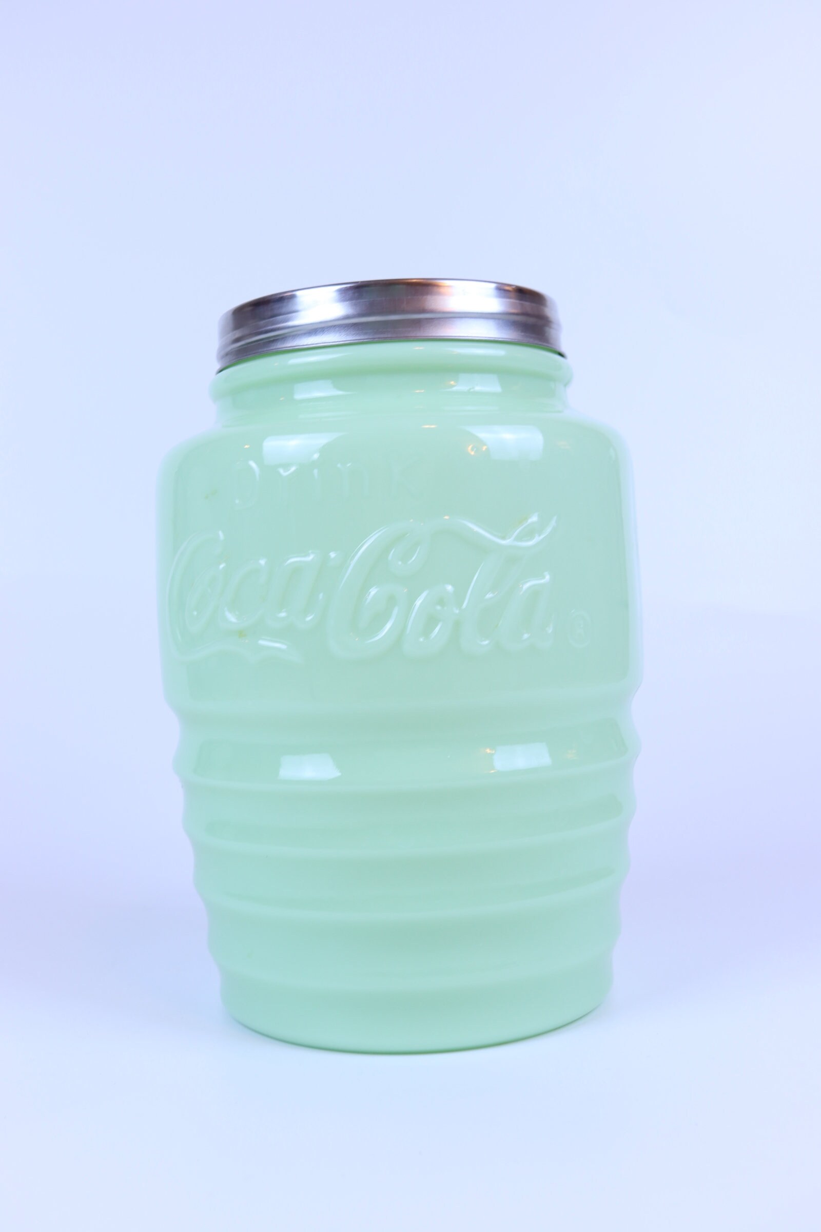 Coca Cola Jadeite Cookie Jar Retro Green Great Coca-cola Collectible - Etsy