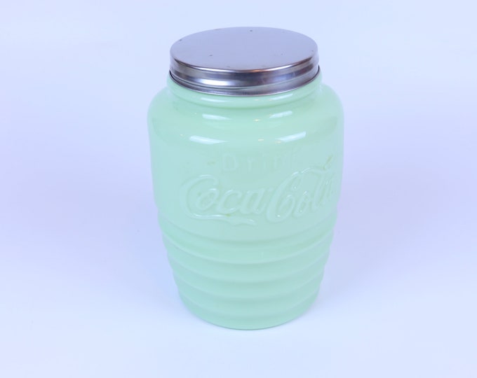 Coca Cola Jadeite Cookie Jar Retro Green Great Coca-cola Collectible - Etsy