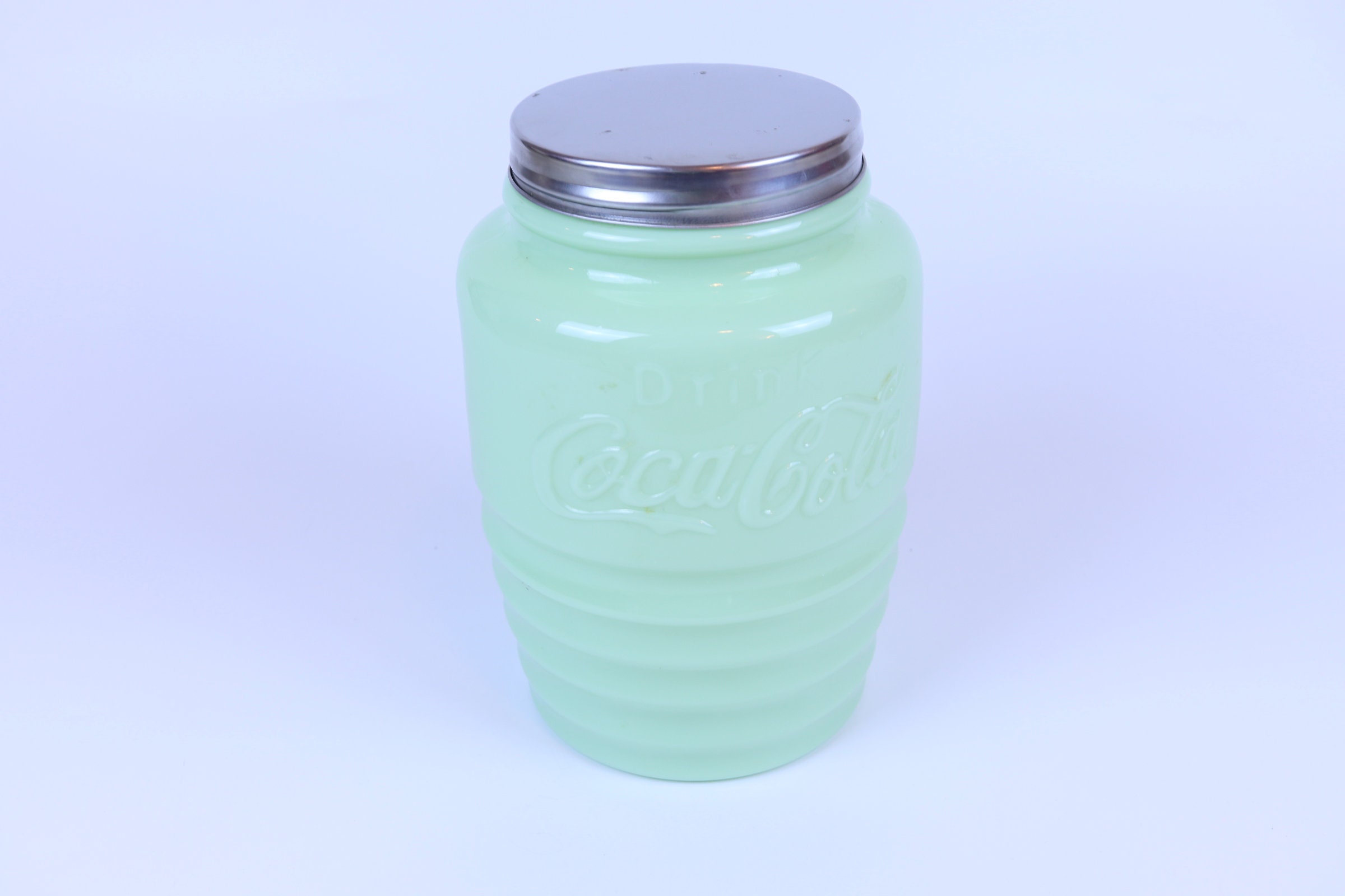 Coca Cola Jadeite Cookie Jar Retro Green Great Coca-cola Collectible - Etsy