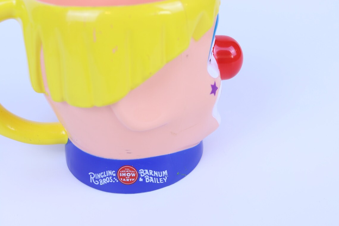 Ringling Bros Barnum & Bailey Circus Clown Plastic Cup Mug Red Bottom ...