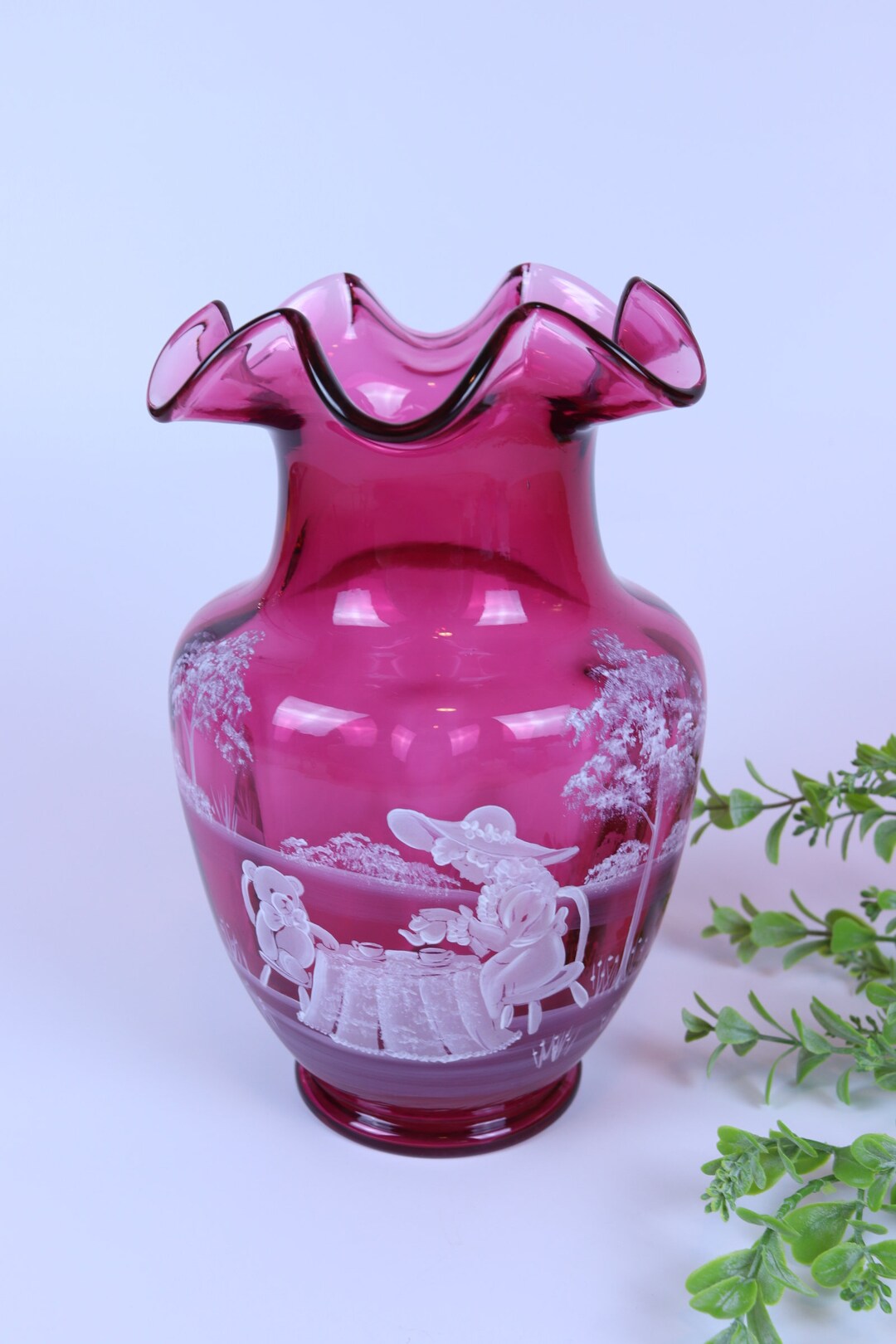 Fenton Art Glass - Country Cranberry - Mary Gregory Collection - 2001 ...