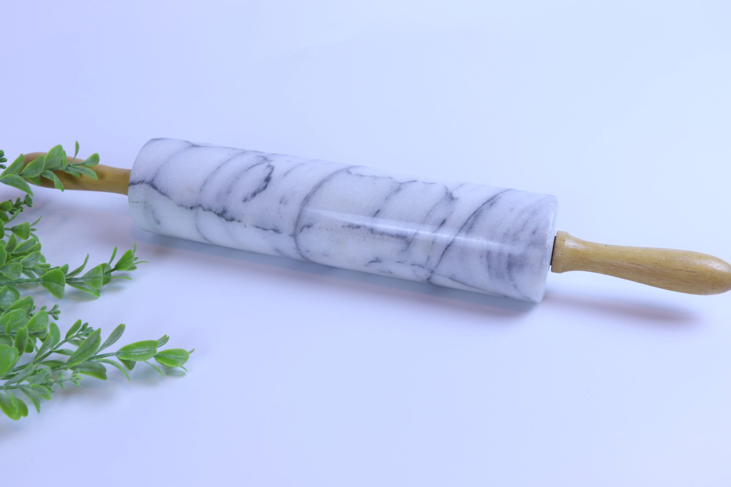 Vintage Marble Stone Rolling Pin Wood Handles Farmhouse Decor - Etsy