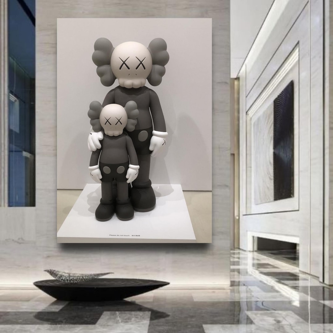 Hypebeast KAWS Figure Set - Minimalist Poster Trio, KAWS Wall Art ...