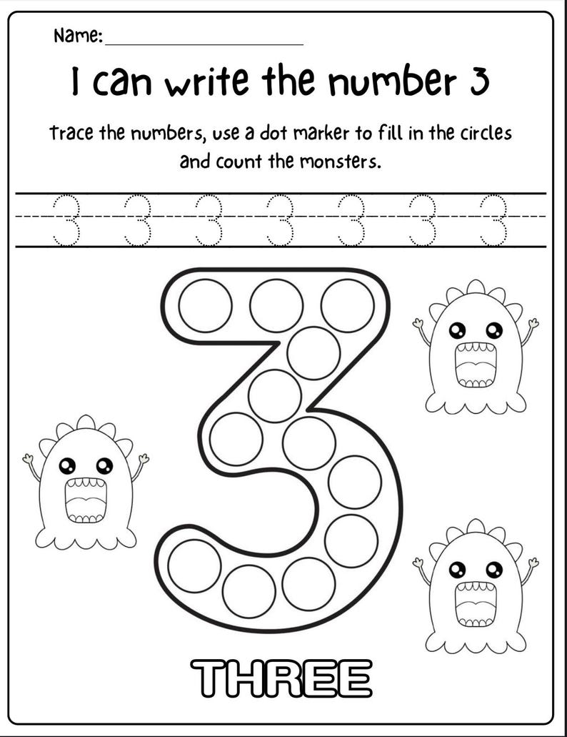 Educational Printable Bundle for Kids Kindergarten Learning Pack With ...