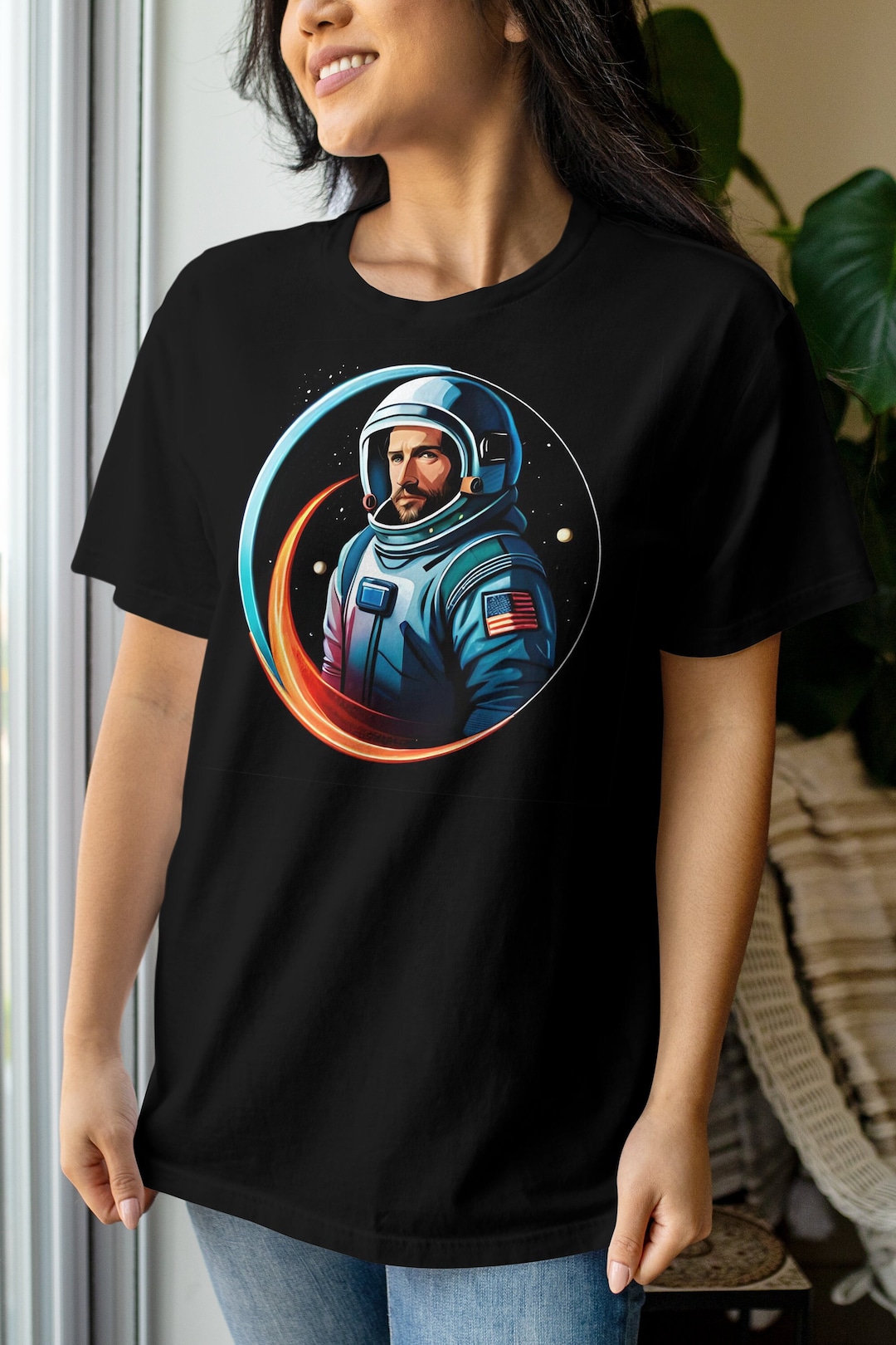 Astronaut T-shirt Design for Cosmic Enthusiasts (ai Generated Jpeg File ...