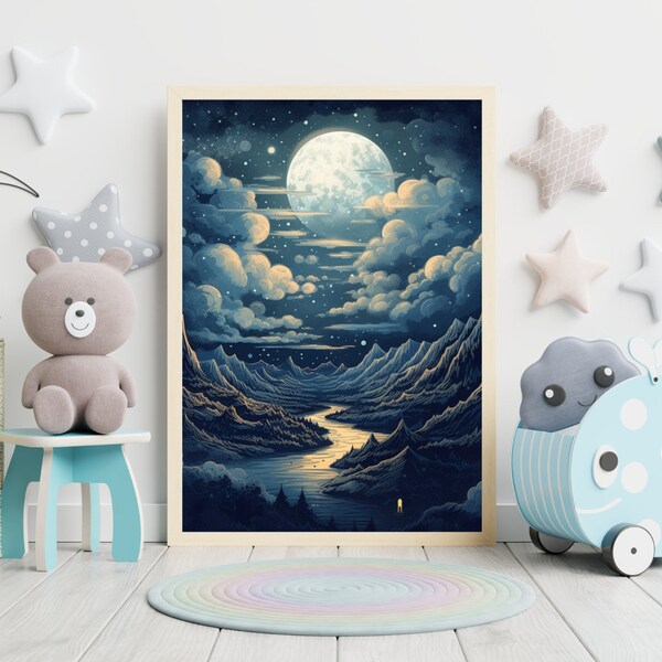 Full Moon Art - Etsy