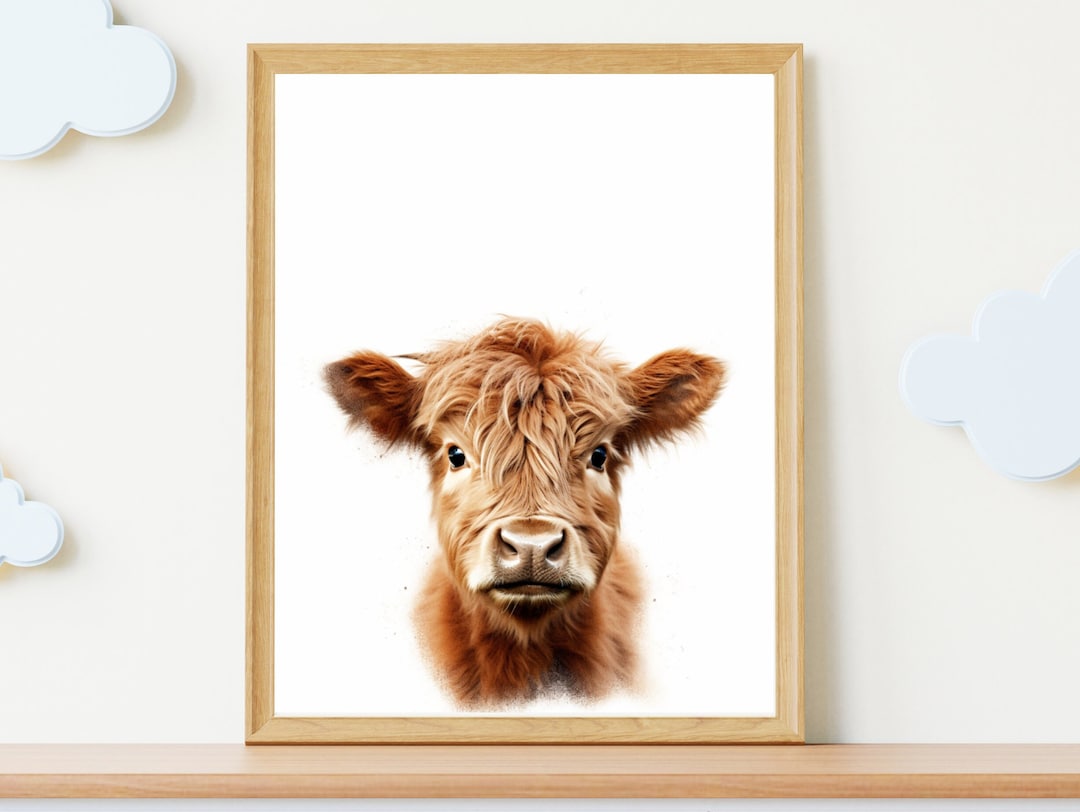 Baby Highland Cow Print, Nursery Wall Art, Highland Cow Nursery ...