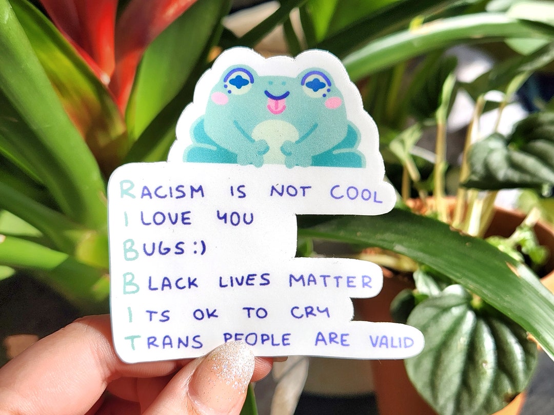 RIBBIT - Anti Racism LGBT+ Pride Frog Sticker - Etsy